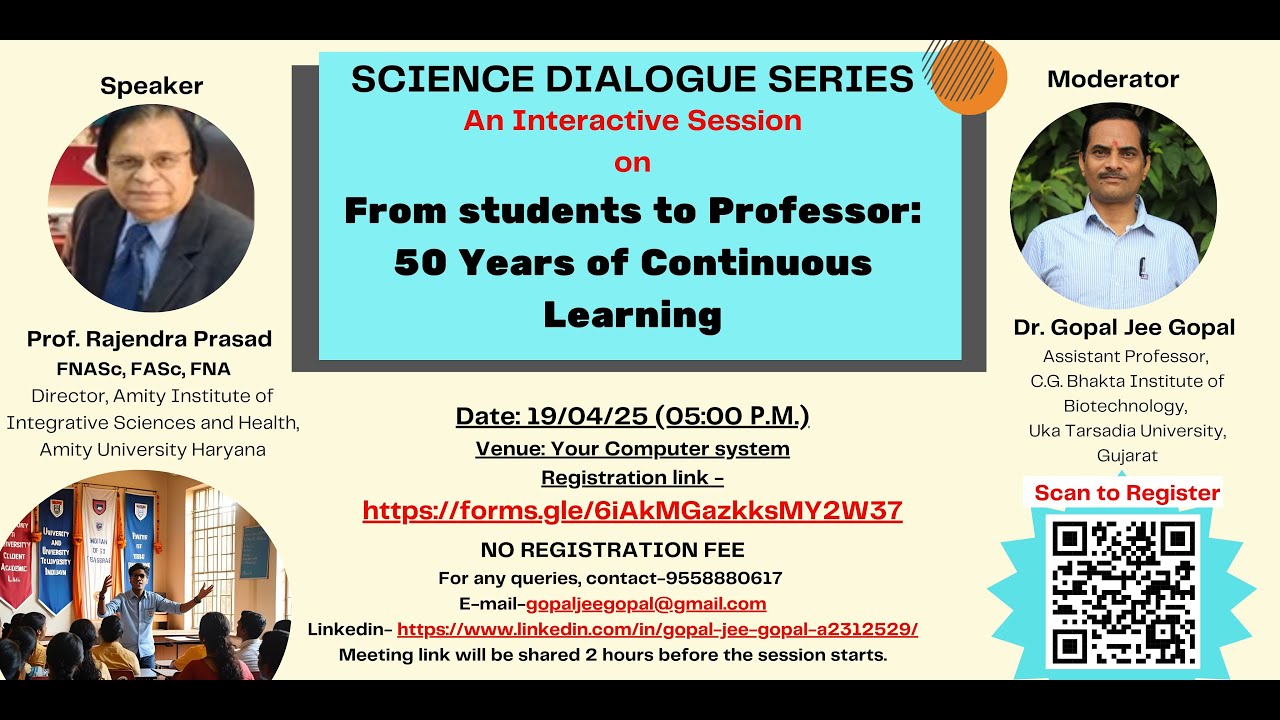 From students to Professor:50 Years of Continuous Learning | Prof ...