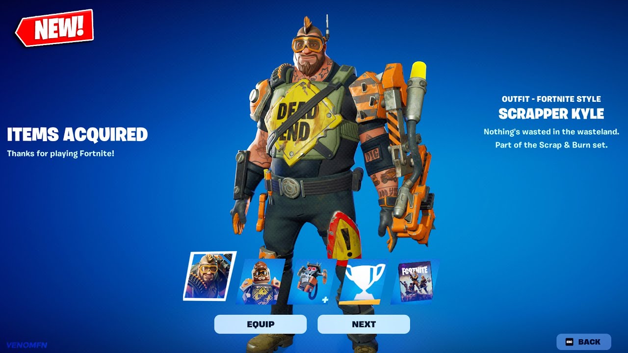 *NEW* Chapter 5 Season 4 Scrapper Kyle Fortnite Save The World Pack ...