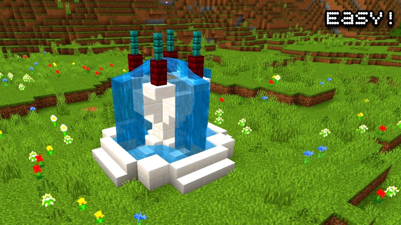 Beautiful Water Fountain Build 🔥 || Minecraft Tutorial - YouTube