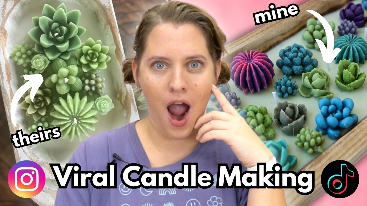 I Tried the Viral Succulent Candle Trend! - YouTube