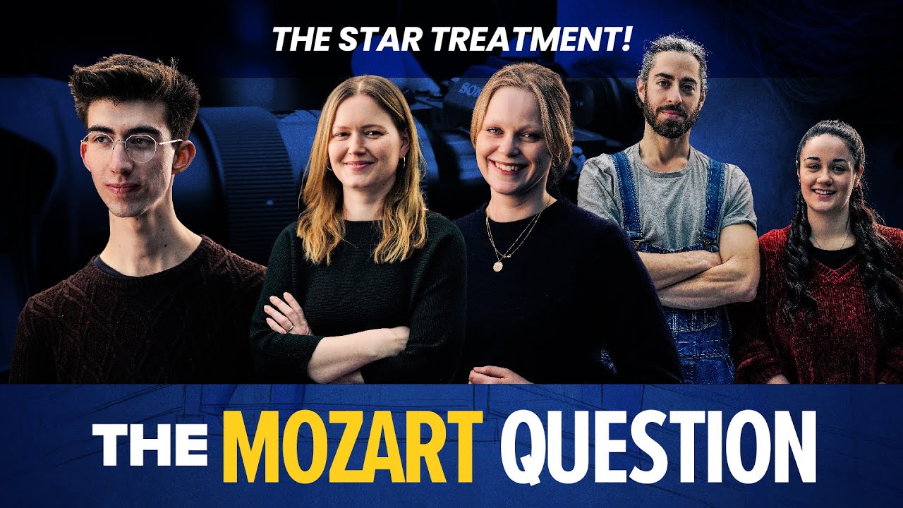 The cast for The Mozart Question arrive at the Barn - YouTube