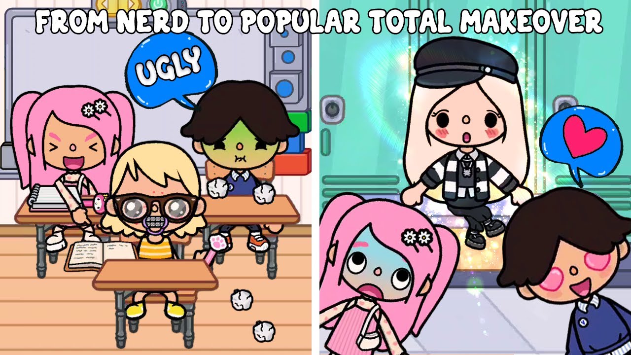 From NERD to POPULAR total makeover Sad Story | Toca Life World | Toca Boca - YouTube