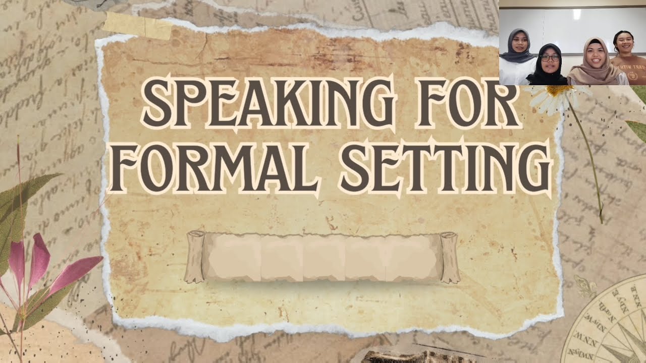 Speaking for Formal Setting II - Geldin's Group (2nd Semester) - YouTube