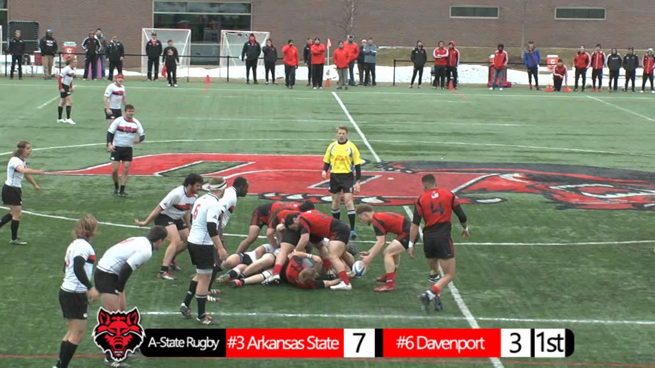 Varsity: Arkansas State Red Wolves vs Davenport Rugby (3/29/14 1st Half ...