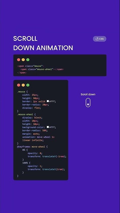 Scroll Down Animation With Html And Css Shorts Htmlcss Css Html