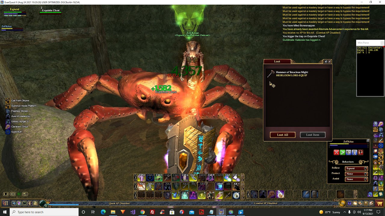 EverQuest II Level 70 EqNext ShadowKnight solo Bonesnapper Level 74 ...