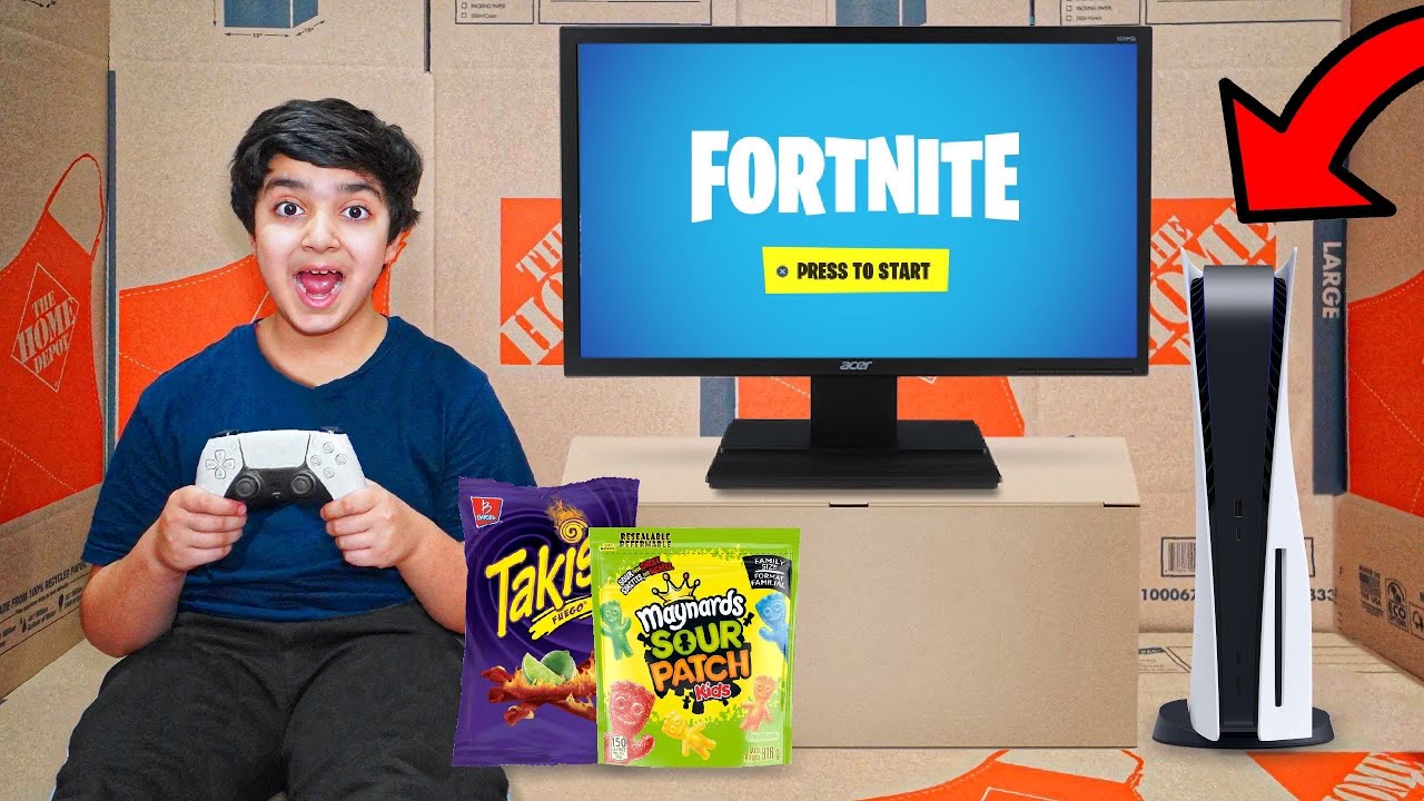 PS5 Fortnite Box Fort Challenge With My Little Brother (PLAYSTATION 5 ...