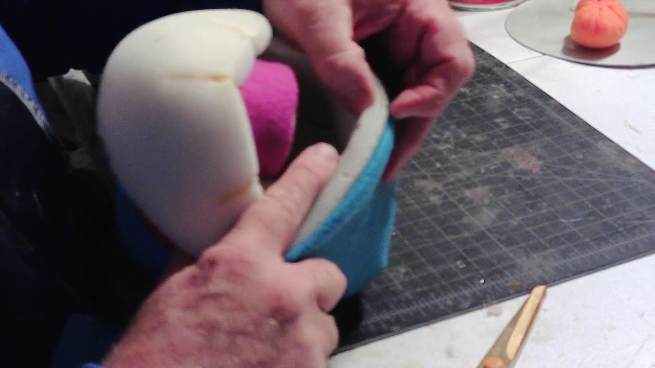 Making A Puppet Head Pattern DIY My Purple Pal #7 Fleece&Neck - YouTube