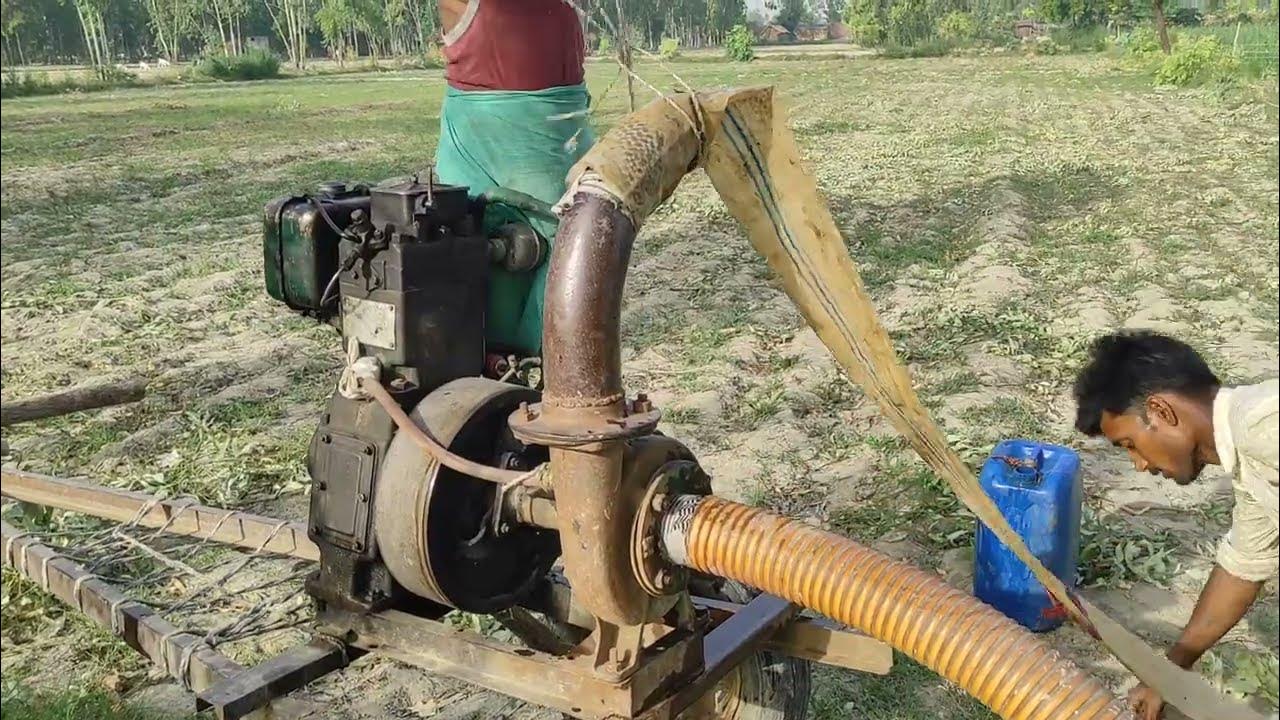 8 hours power pump set engine machine setup l how to setup pani Waterpump engine set l diesel ...