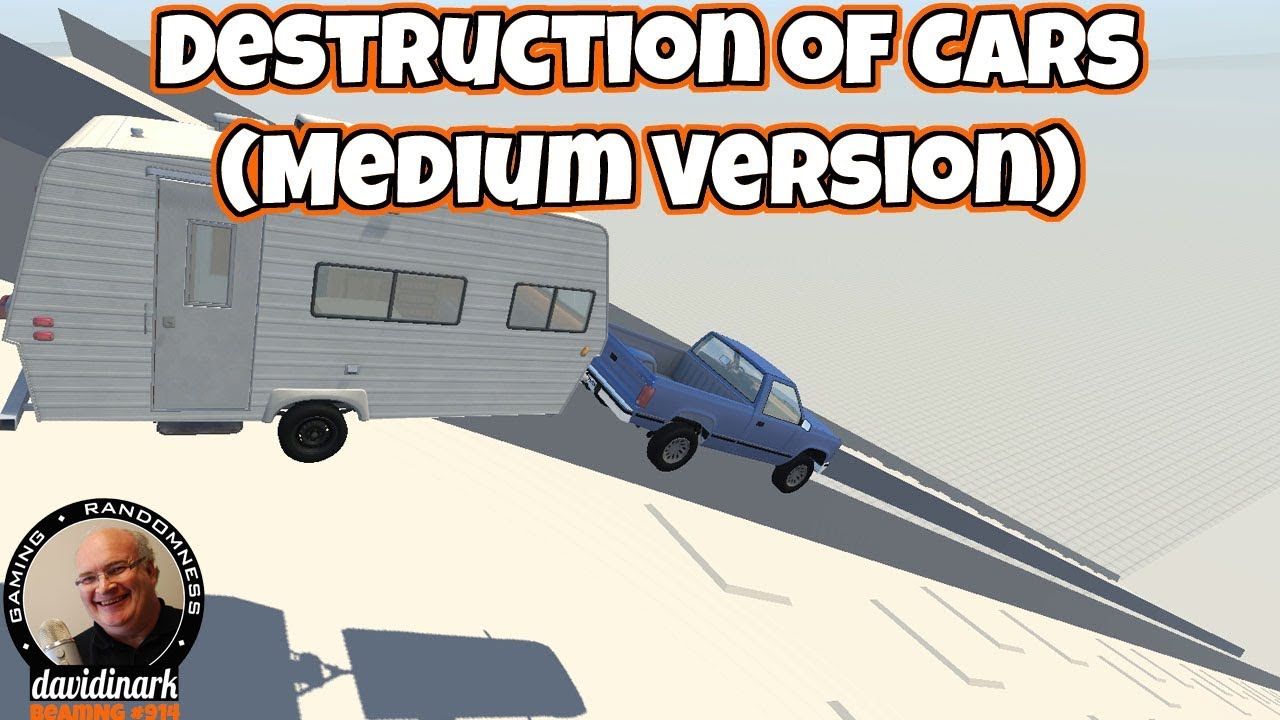DESTRUCTION OF CARS!! BeamNG Drive Map Mod - YouTube