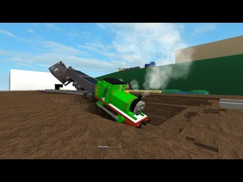 Thomas and Friends Percy fell into a giant crater in Roblox Thomas the ...