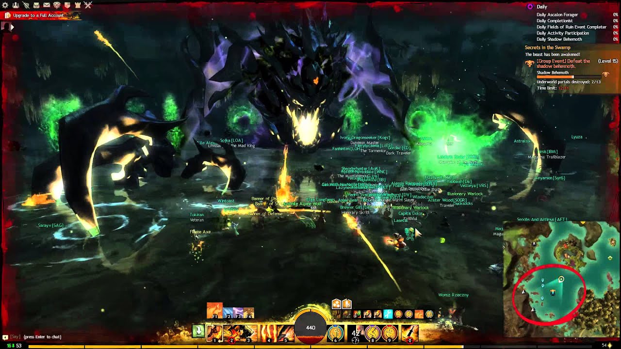 Guild wars 2 shadow behemoth Boss fight [HD 60 fps] - YouTube