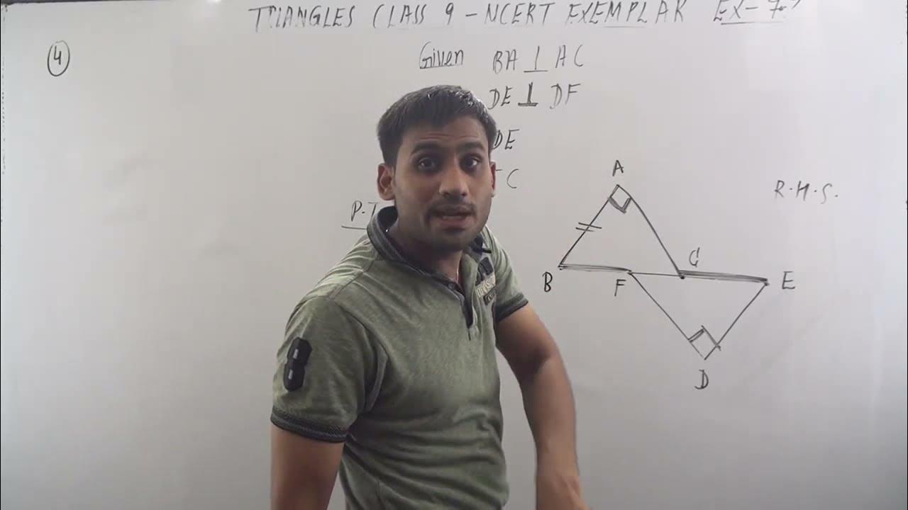 In Fig.7.6, BA ⊥ AC, DE ⊥ DF such that BA = DE and BF = EC. Show that ∆ ABC ≅ ∆ DEF. - YouTube