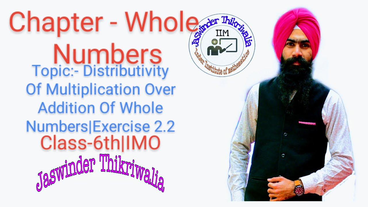 Distributive Property of multiplication over addition of whole numbers ...