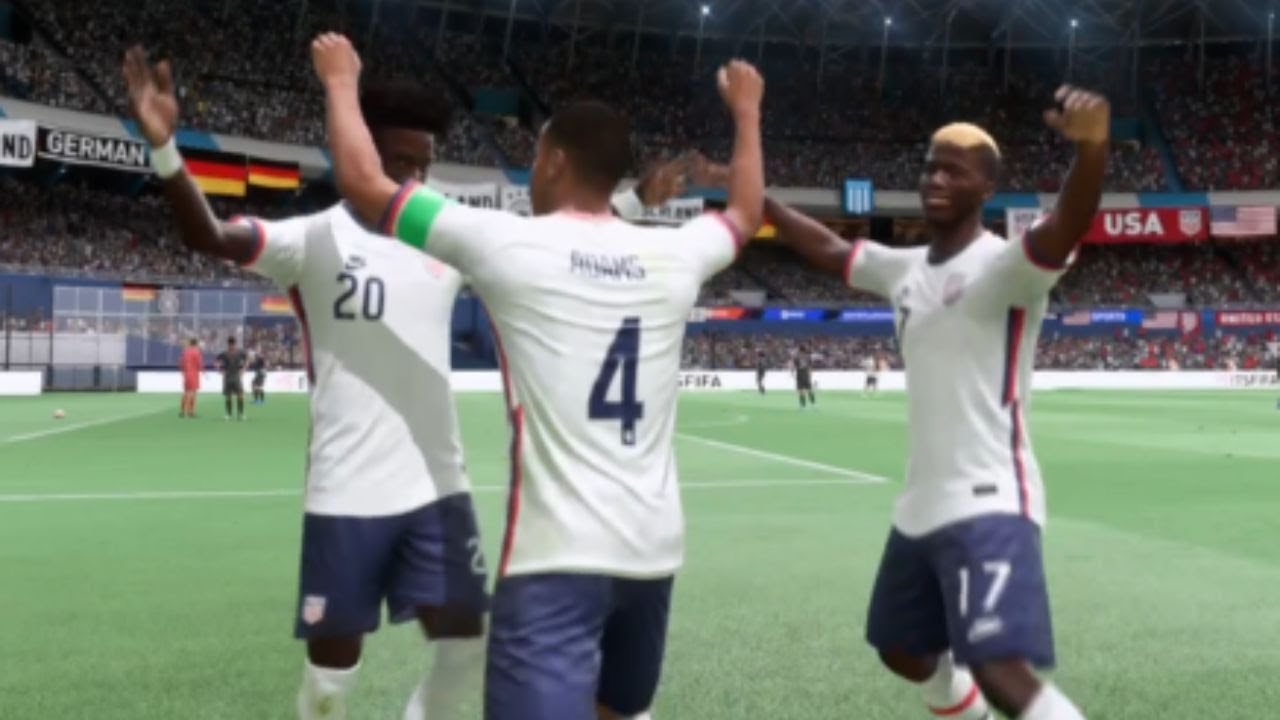 usa vs germany football full match - fifa 22 gameplay - YouTube