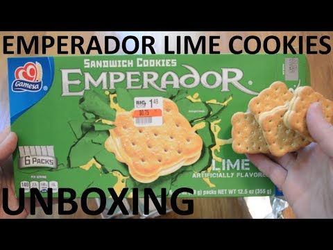 Unboxing Gamesa Emperador Lime Flavored Sandwich Cookies - YouTube