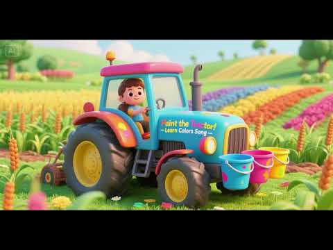 Paint the Tractor – Learn Colors Song – Nursery Rhymes & Kids Songs 🎨🚜