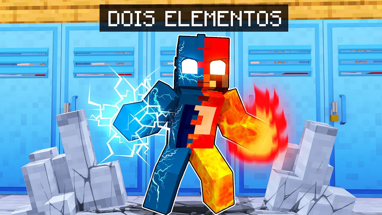 Dominei DOIS ELEMENTOS diferentes na ESCOLA ELEMENTAL no Minecraft ...