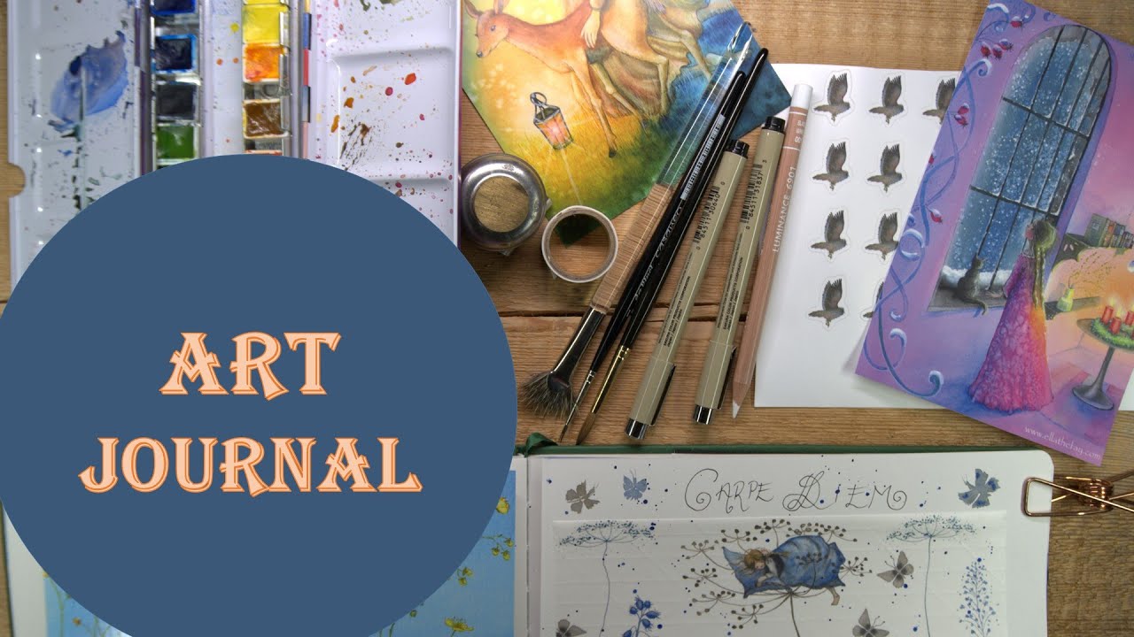ART JOURNAL - layering clusters...very easy! - YouTube