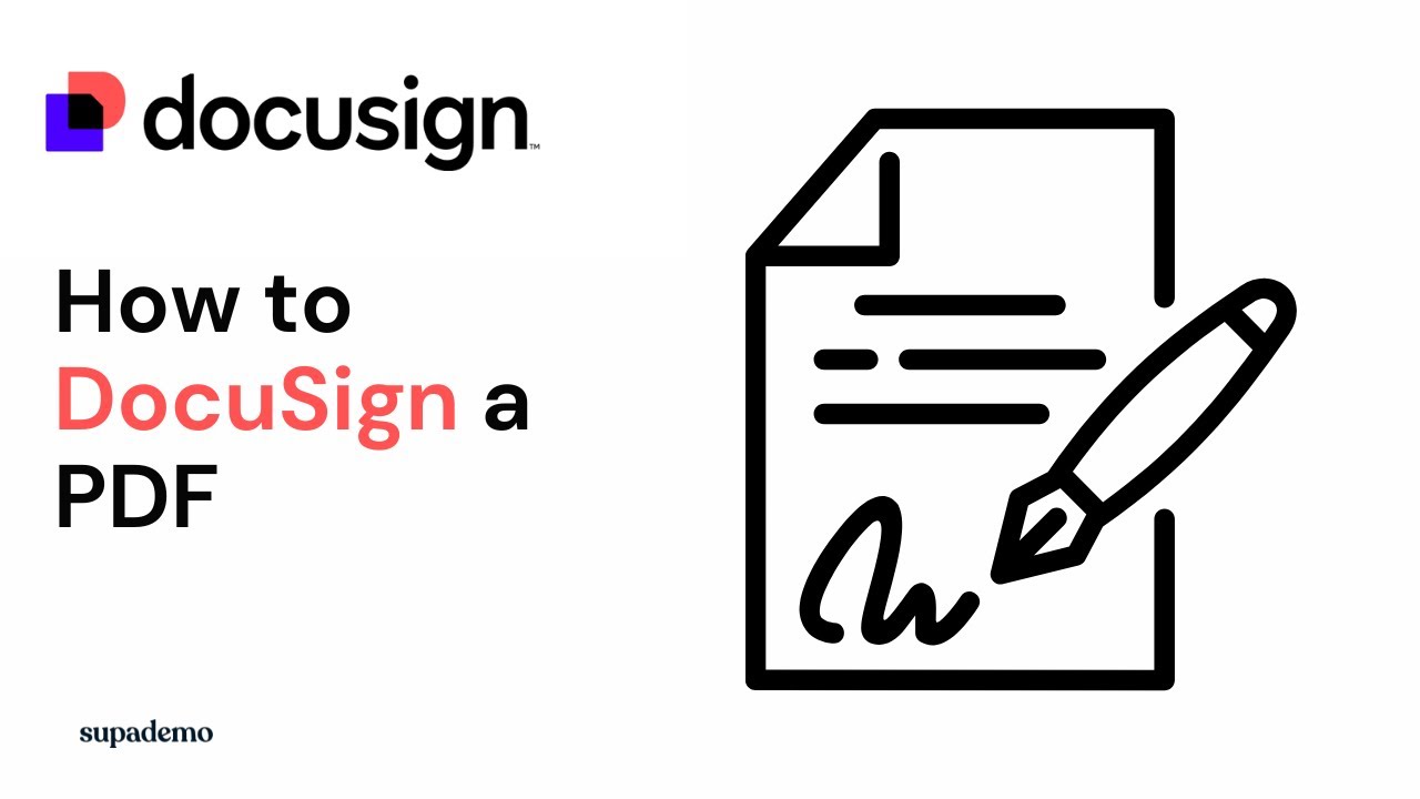 How to DocuSign a PDF - YouTube