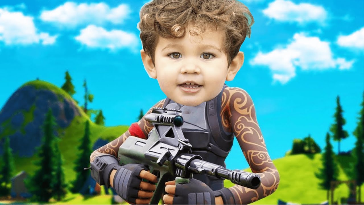 Destorying a 2-year old fortnite kid lol - YouTube