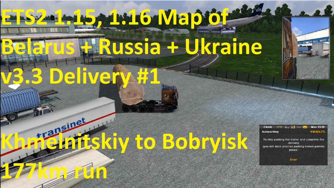 ETS2 Map of Belarus + Russia + Ukraine v3.3 Delivery #1 - YouTube