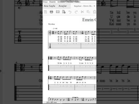 Kayahan   Emrin Olur  Nota   Tab