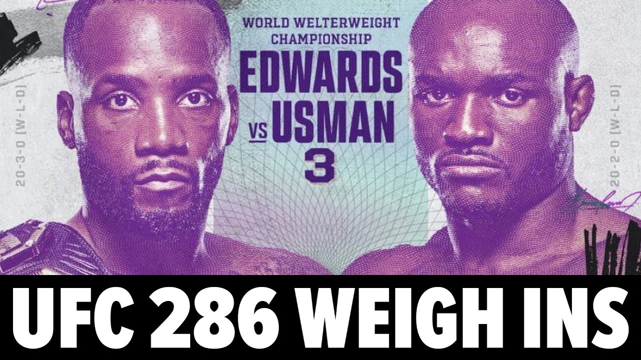 UFC 286: Edwards vs. Usman 3 | Official Weigh Ins LIVE Stream - YouTube