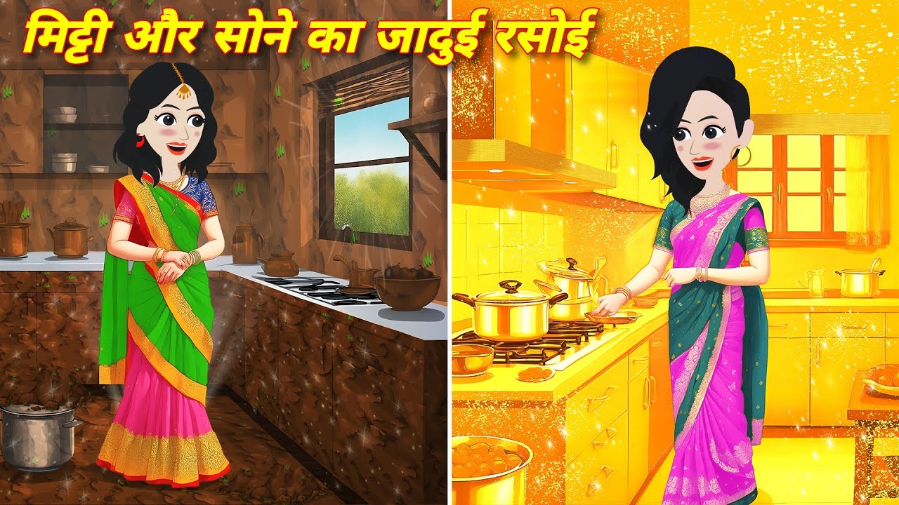 मिट्टी और जादुई सोने की रसोई sone chandi ki rasoi | Bedtime story ...