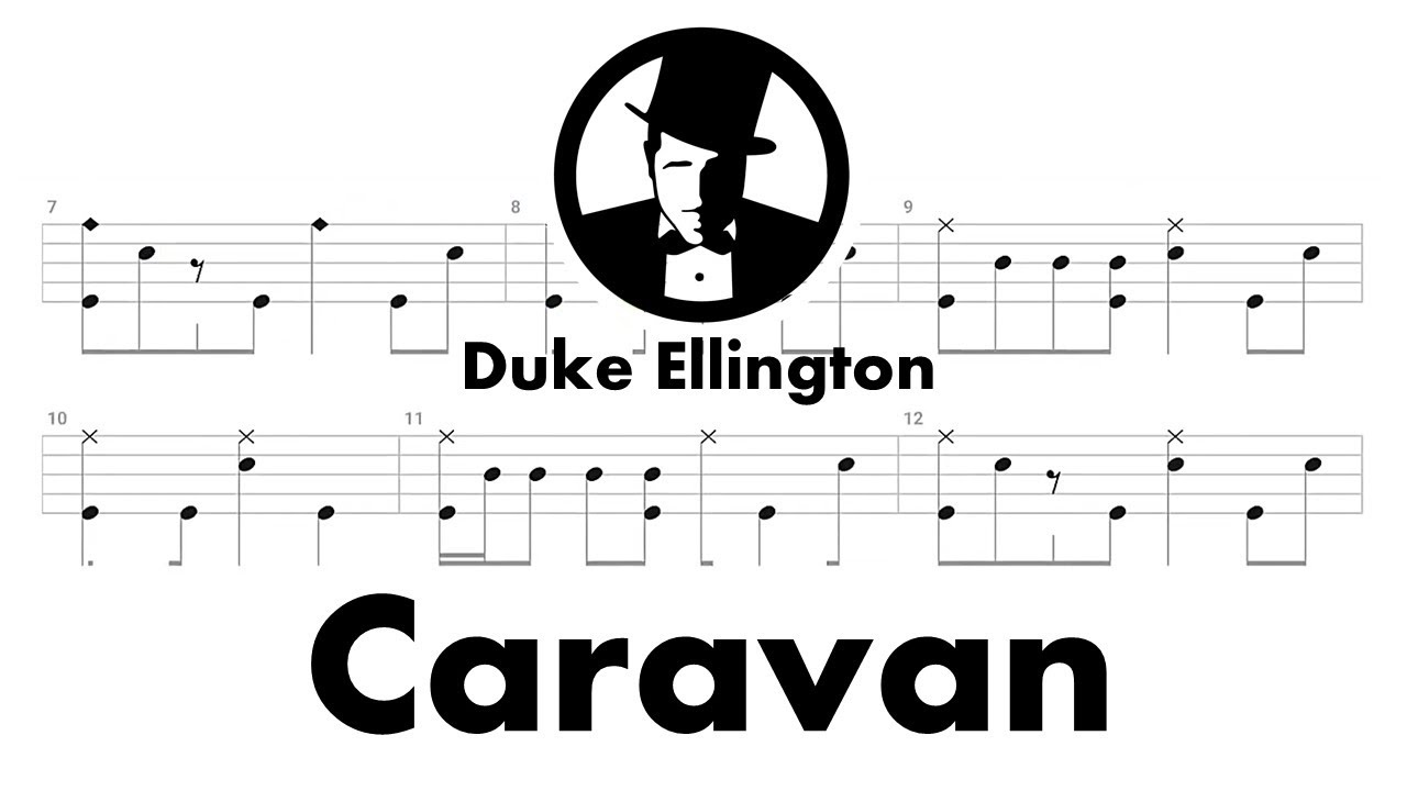 Duke Ellington - Caravan (🔴 Drum Notation | Tutorial) @chamisdrums Bass ...