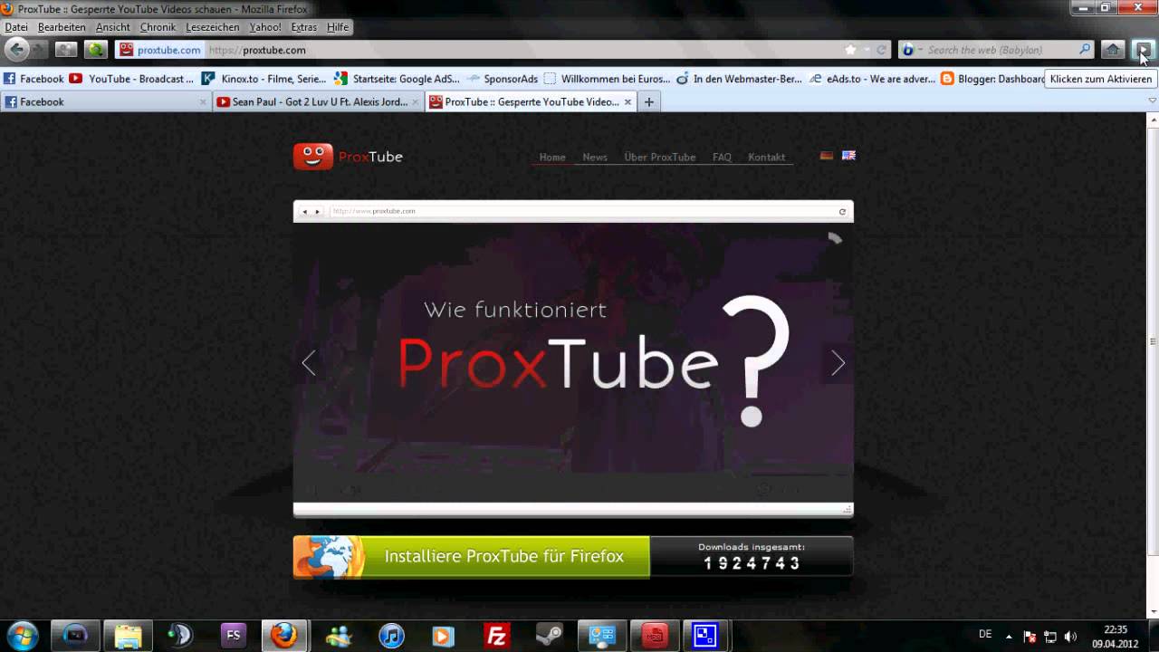 ProxTube - YouTube Videos entsperren - YouTube