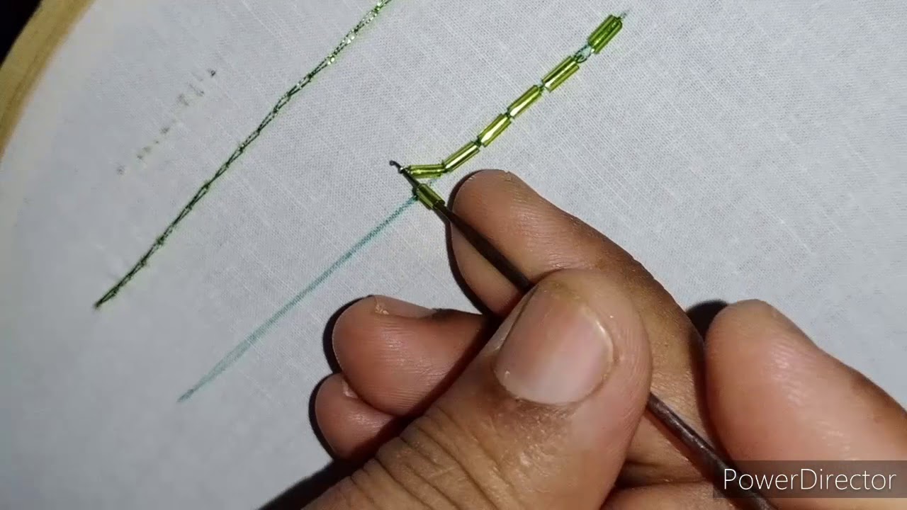 Aari work with pipe beats for beginners Class -2| Hand embroidery Zaria ...