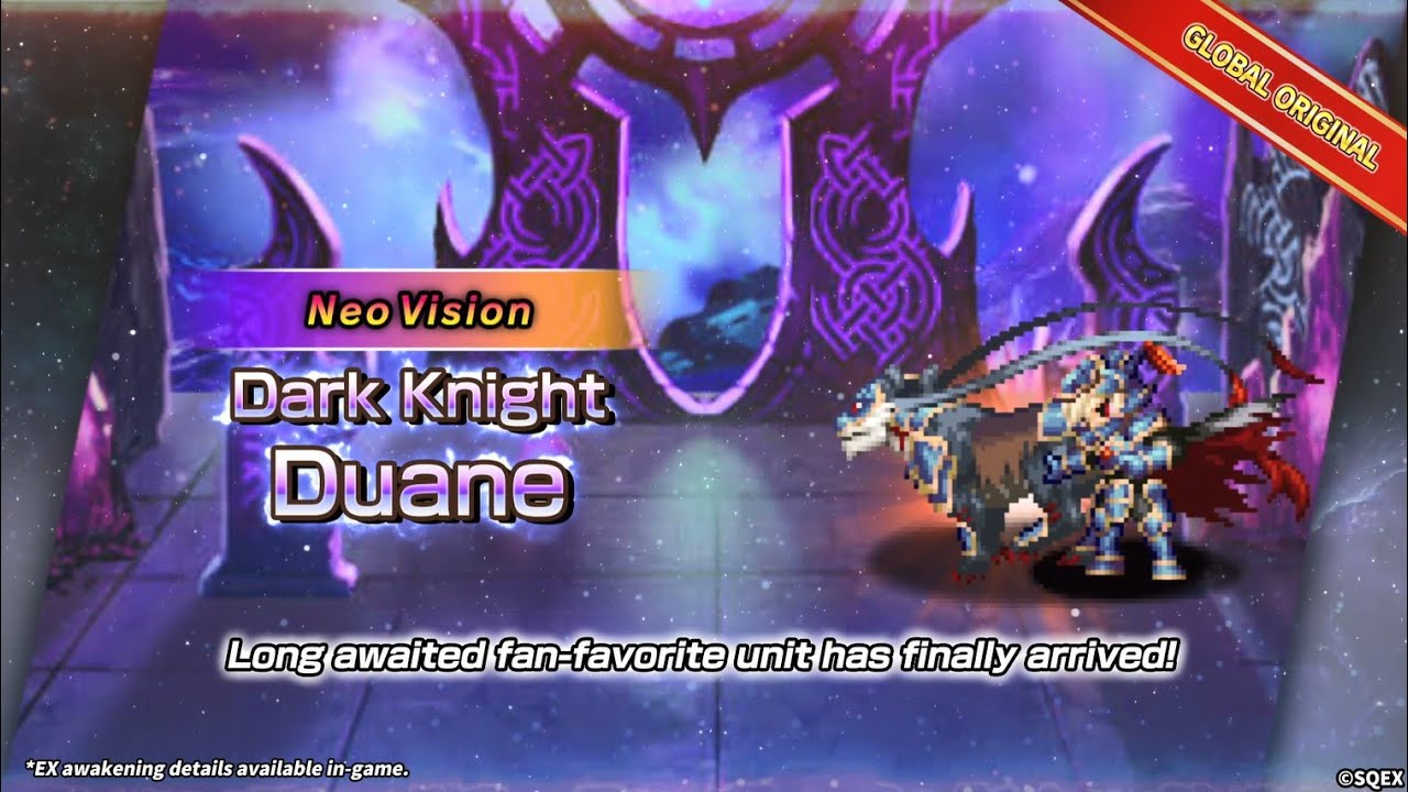 FFBE | Summon Global Original NV Unit, Dark Knight Duane! - YouTube