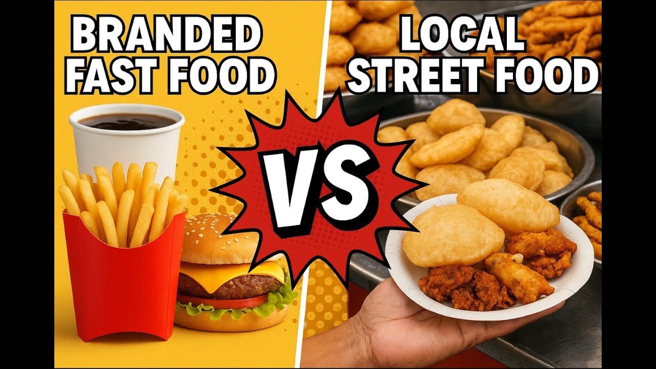 Brand Food vs Local Food | McDonald's Burger, Wow Momos & Pizza Hut Vs ...