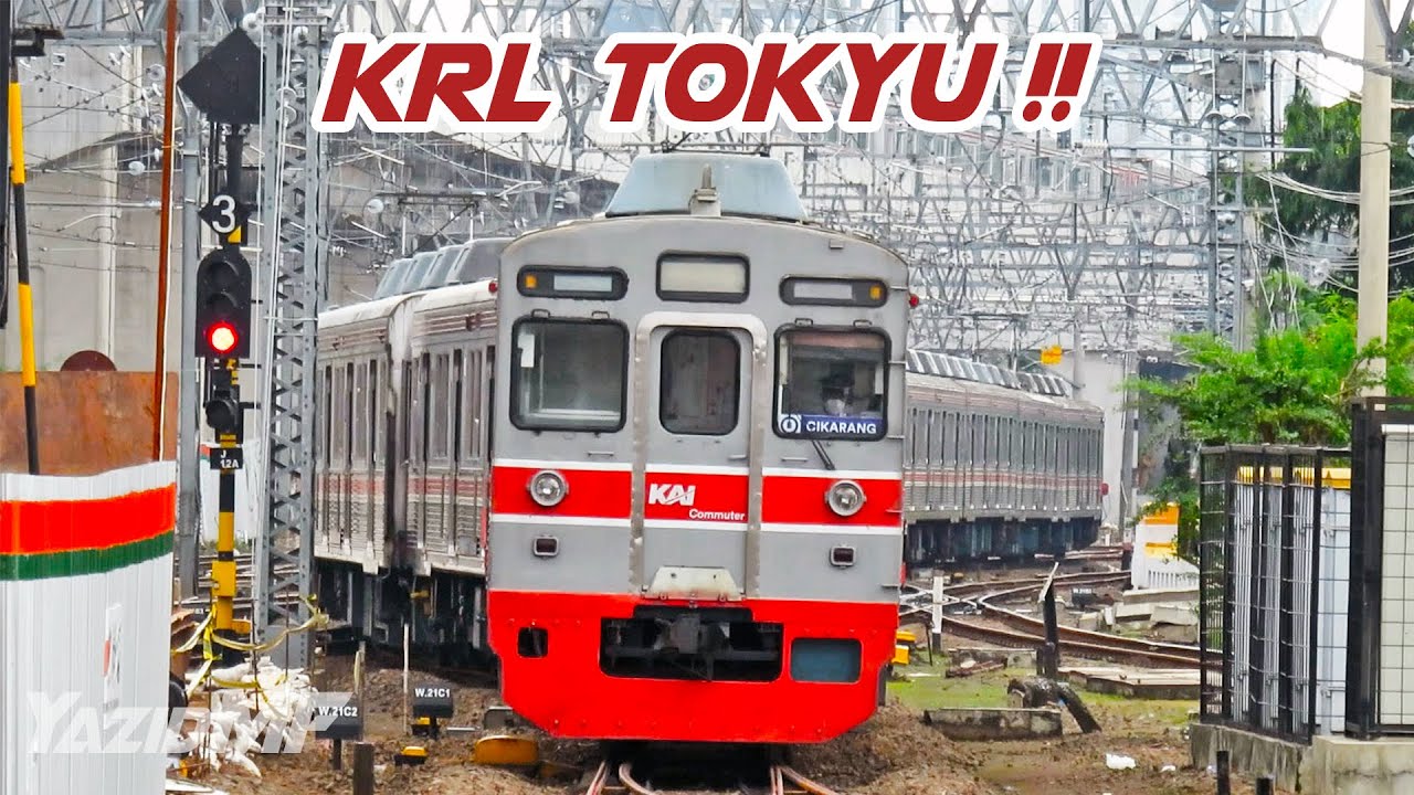 KRL Tokyu - 8518F Tujuan Akhir Stasiun Cikarang Masuk Stasiun Manggarai ...