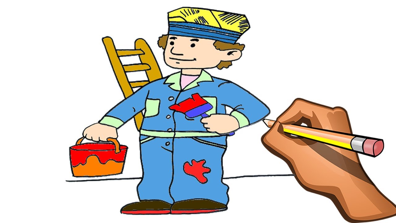 Pintor dibujo facil paso a paso - YouTube