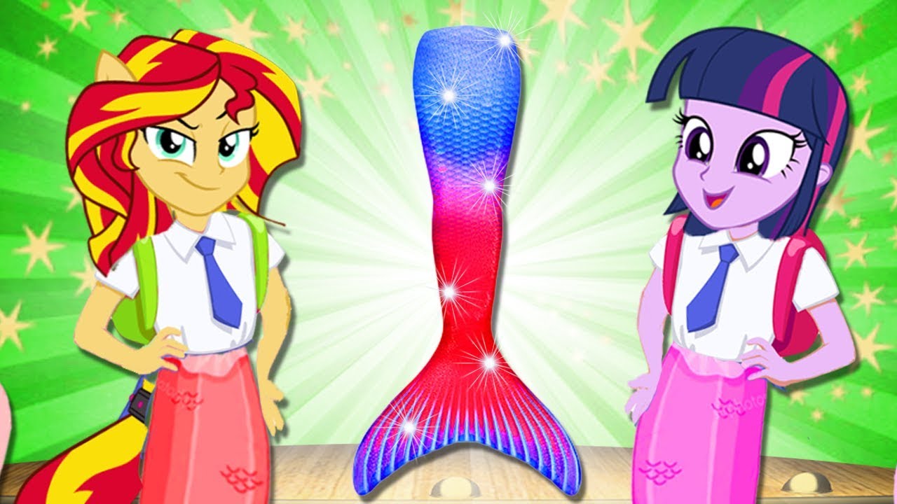 Equestria Girls - Twilight Sparkle and Rainbow Rocks Mermaid Tail ...