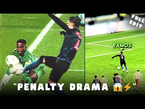 Sergio Ramos Misses First Penalty, Scores Second & Kicks the Ball 😱 | Football Edit ⚡