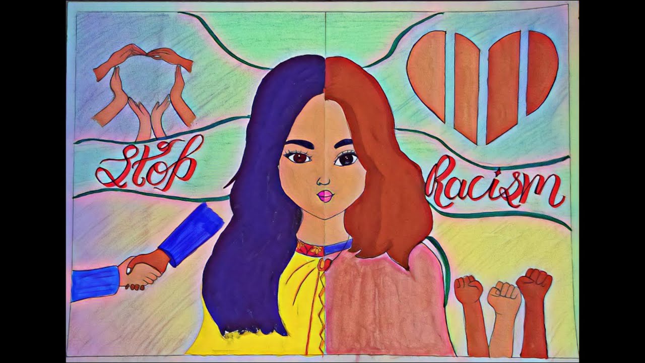 Poster on racism | How to make poster on racism Part -2 ...
