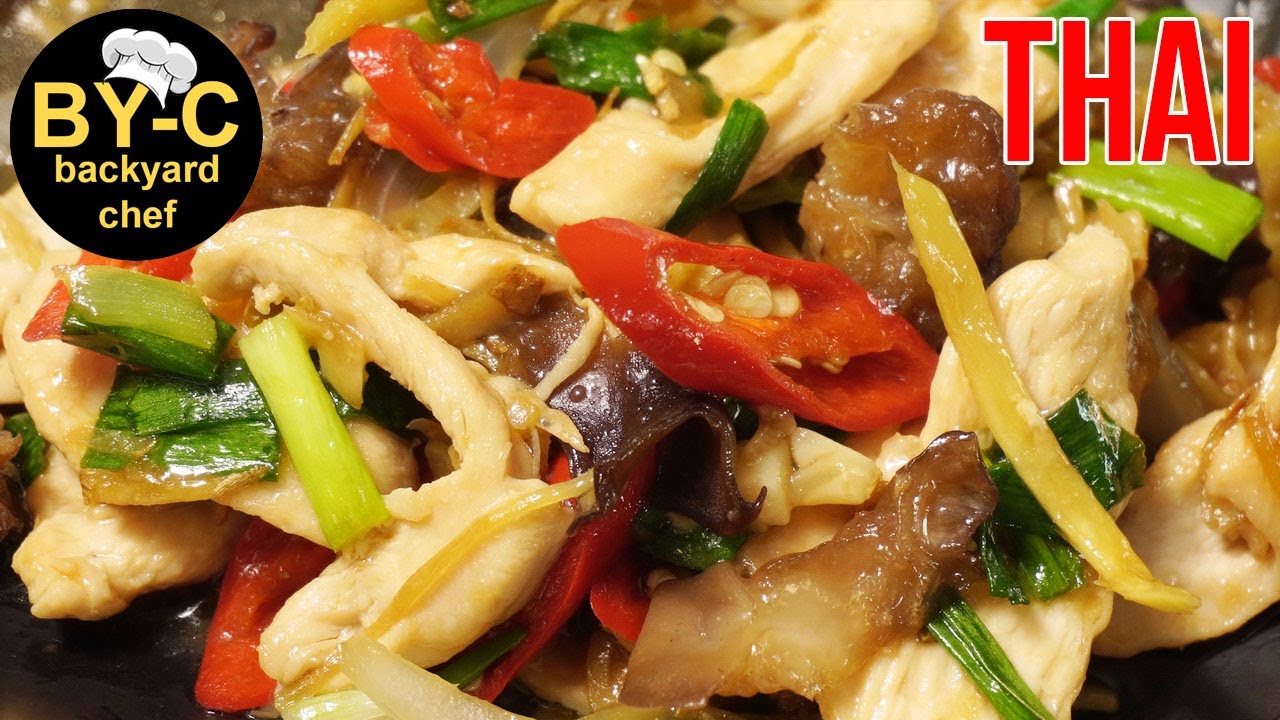 CHICKEN and GINGER The Simplest Gai Pad Khing ไก่ผัดขิง – Chicken with ...