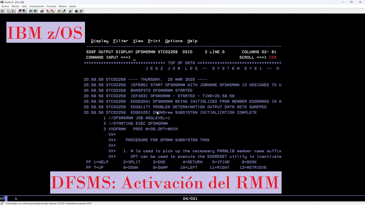 IBM z/OS: DFSMS: Activación de RMM (Removable Media Manager) - YouTube