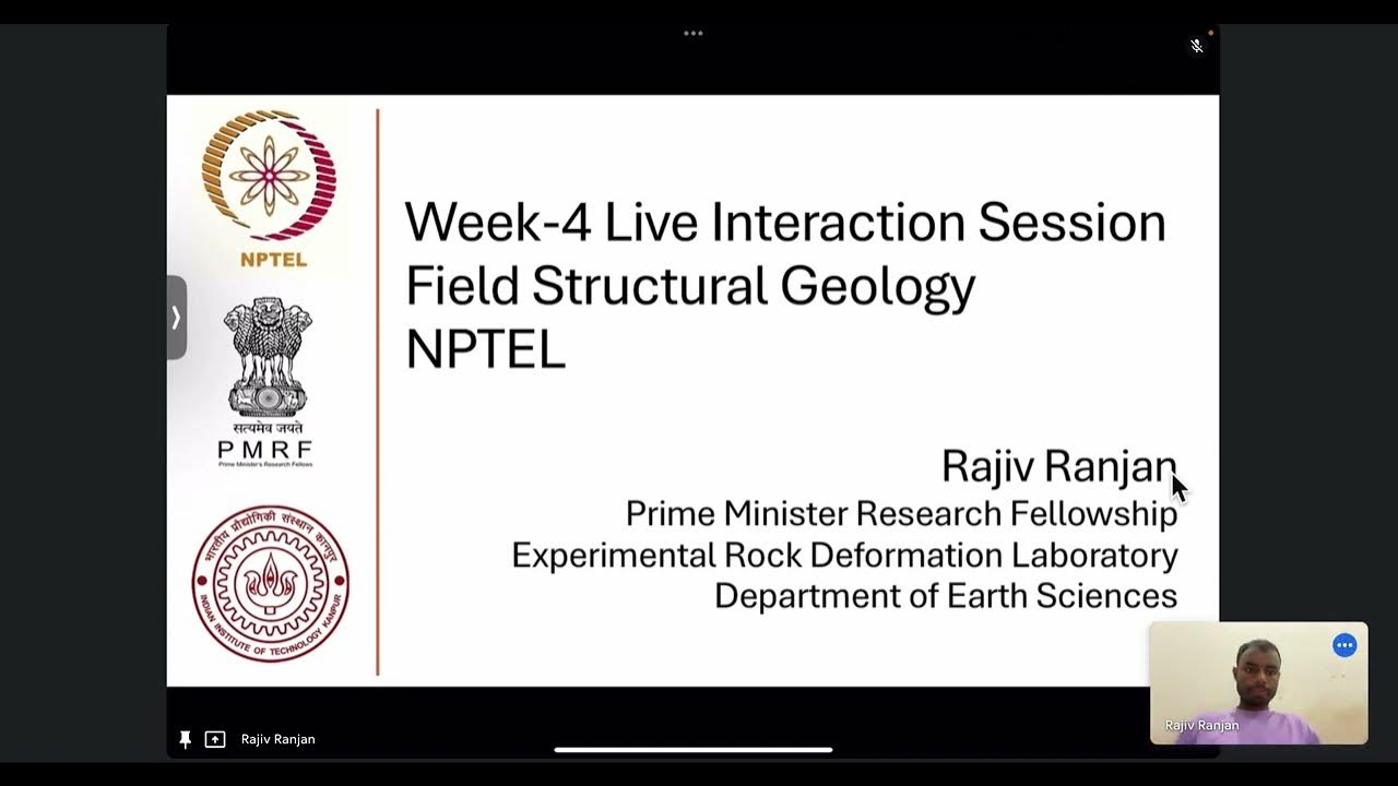 Week 4 NPTEL Field Structural Geology Live Sessions - YouTube