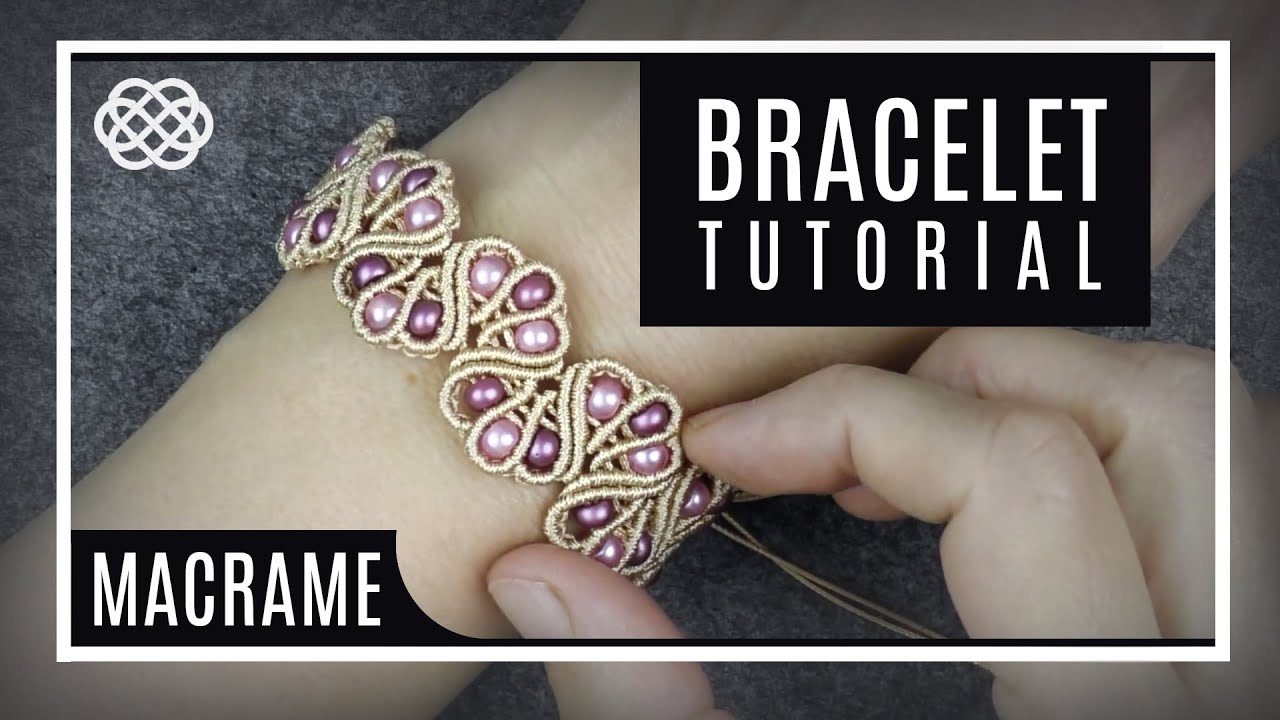 Floral Macrame Bead Bracelet NEW Pattern Tutorial - YouTube