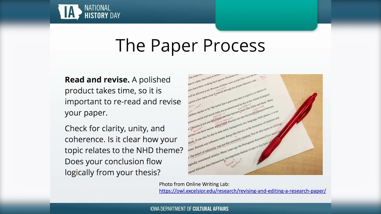 National History Day in Iowa: How to Create a Historical Paper - YouTube