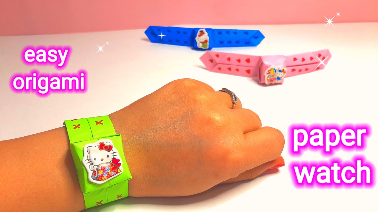 How to make easy paper watch | Origami paper Watch | Easy Origami | diy ...