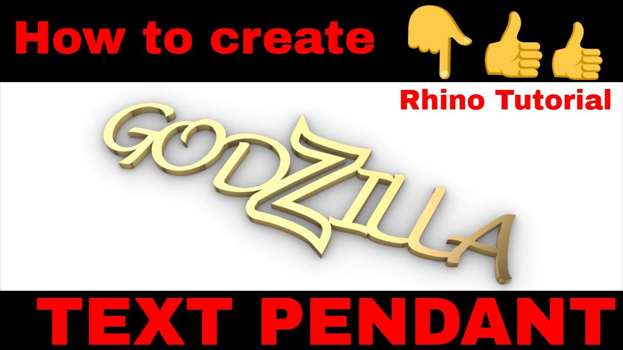 EASY TEXT PENDANT IN RHINO | RHINO TUTORIAL | RHINO TIPS AND TRICKS ...