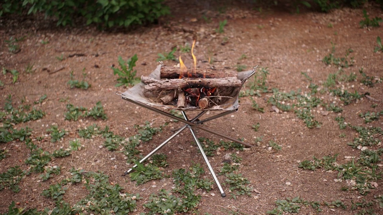 Wilcor Portable Campfire Stand - Sets Up In Seconds! - YouTube