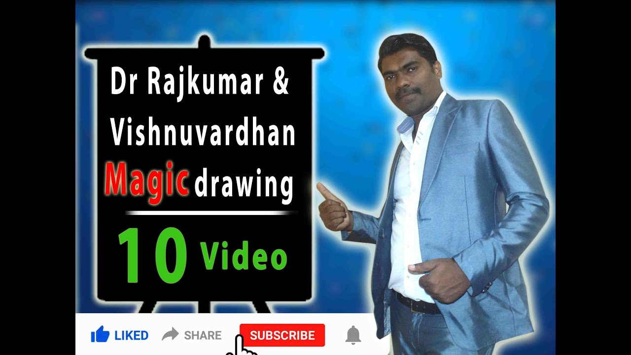 Dr Rajkumar & vishnuvardhan Magic drawing How to draw step by step ...