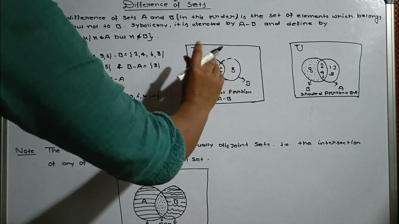 Set Theory (lecture -11) Difference of Sets and their Examples - YouTube