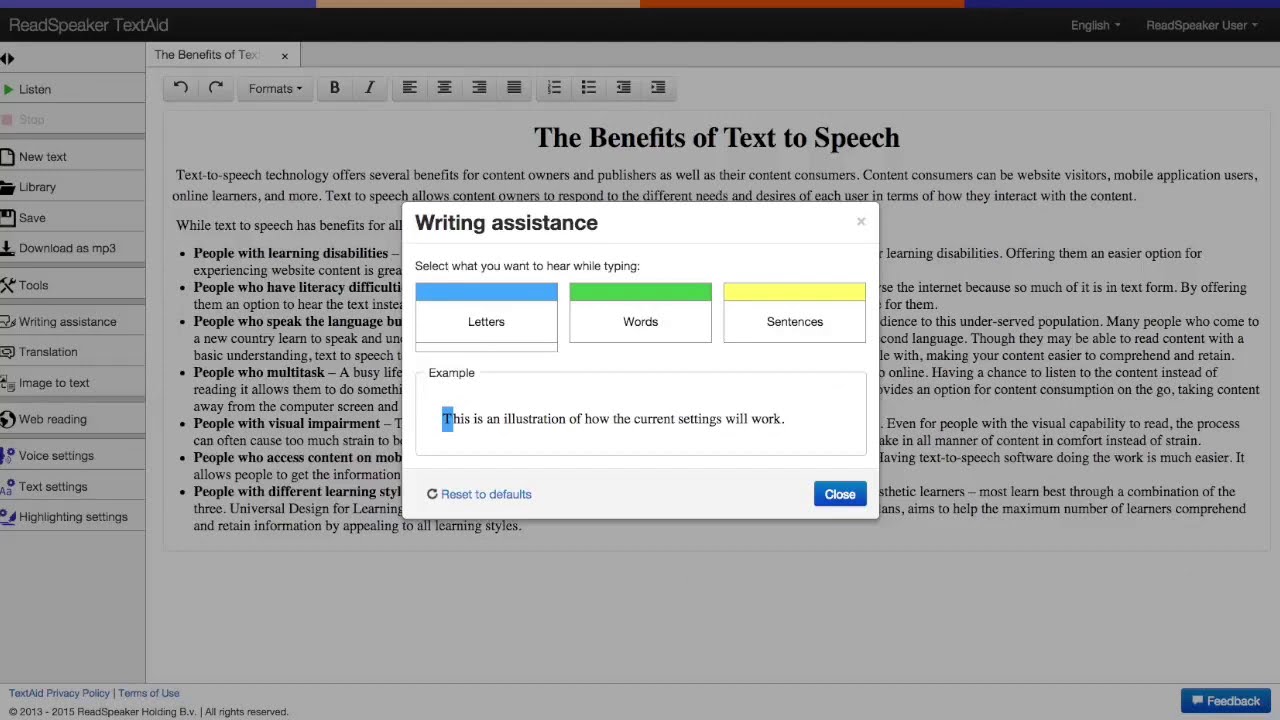 ReadSpeaker TextAid Writing Assistance Tool - YouTube